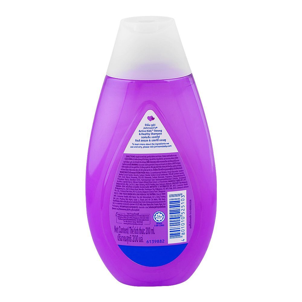 Johnson's Active Kids Strong & Healthy Shampoo, 200ml