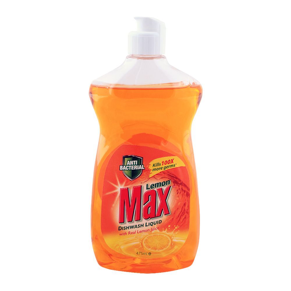 Order Lemon Max Dishwash Liquid, With Real Lemon Juice, 475ml Online at ...