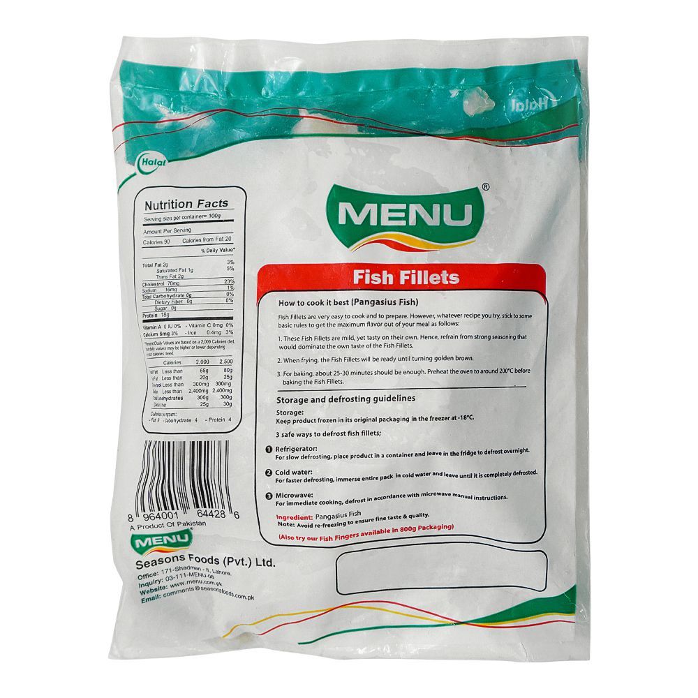 Purchase Menu Fish Fillet, Pangasius Fish, 800g Online at Special Price ...