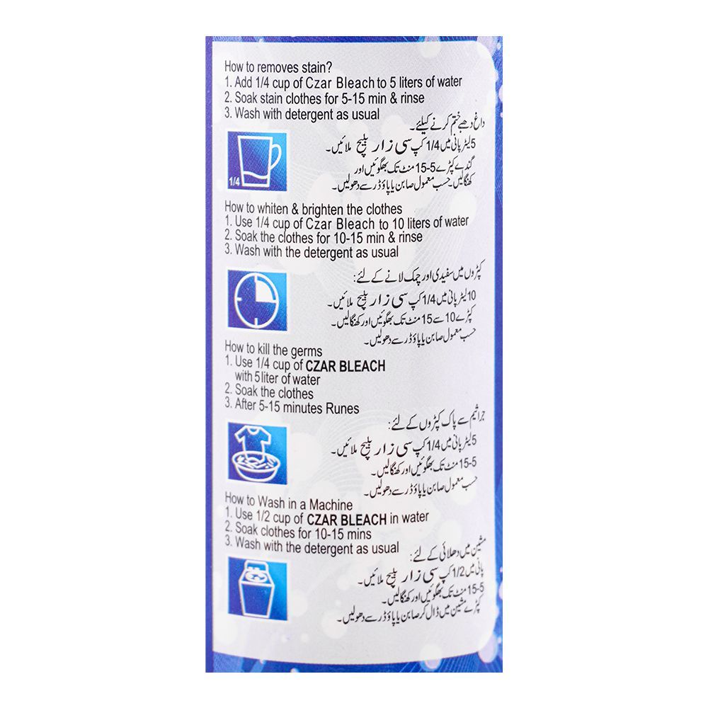 Order Czar Bleach Whiteness & Kill Germs, 600ml Online at Best Price in ...