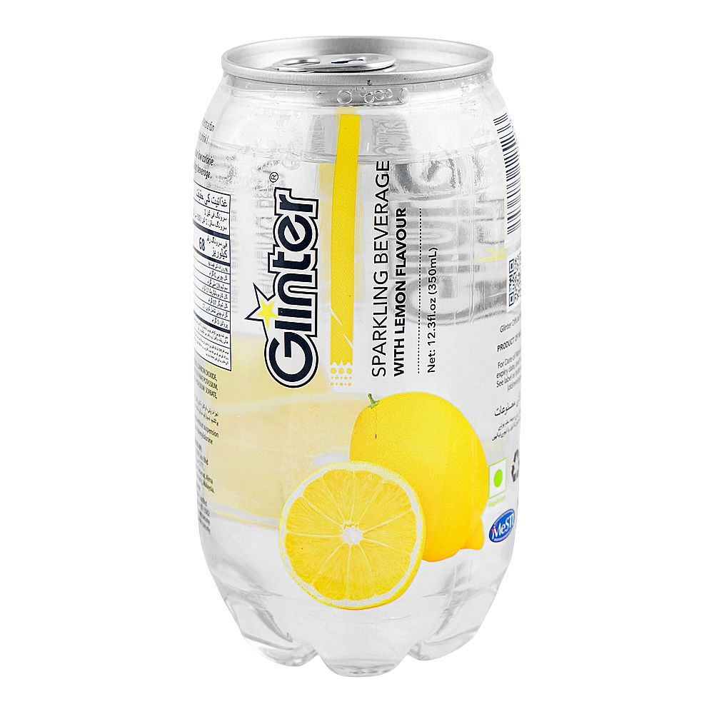 Glinter Lemon Sparkling Drink Can, 350ml