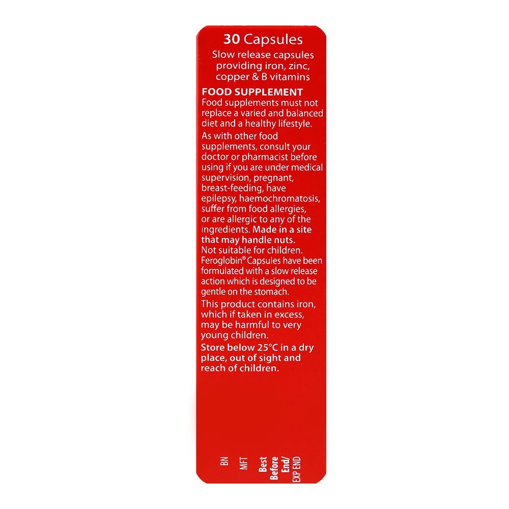 Vitabiotics Feroglobin Capsule, 30-Pack