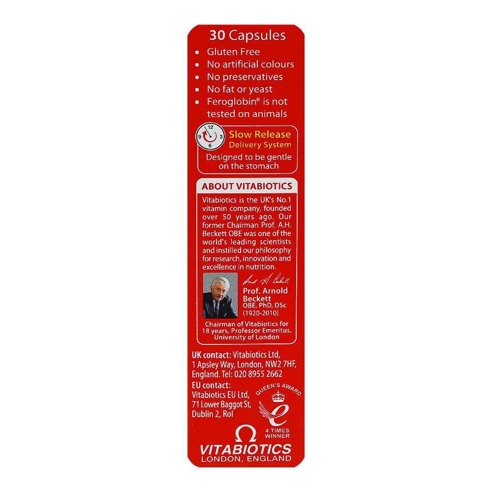 Vitabiotics Feroglobin Capsule, 30-Pack