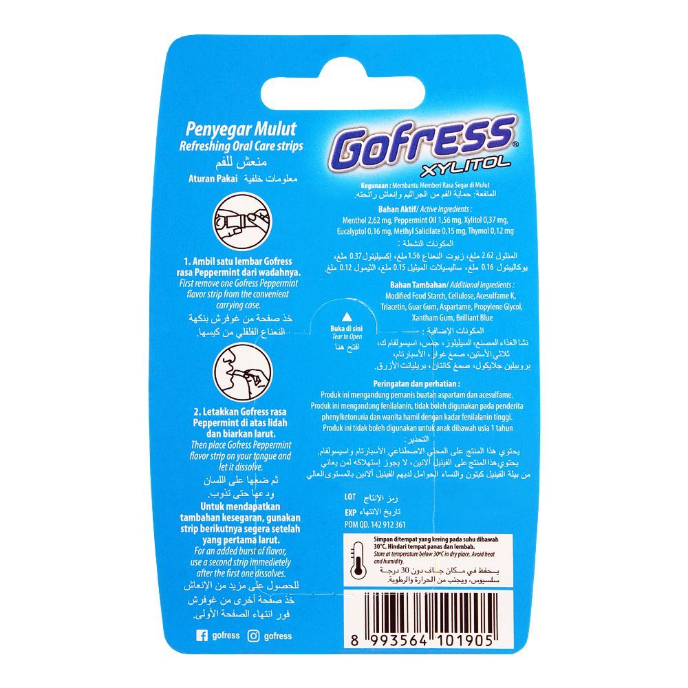 Purchase Gofress Oral Care Strip, Peppermint, Strong, 24-Pack Online at ...
