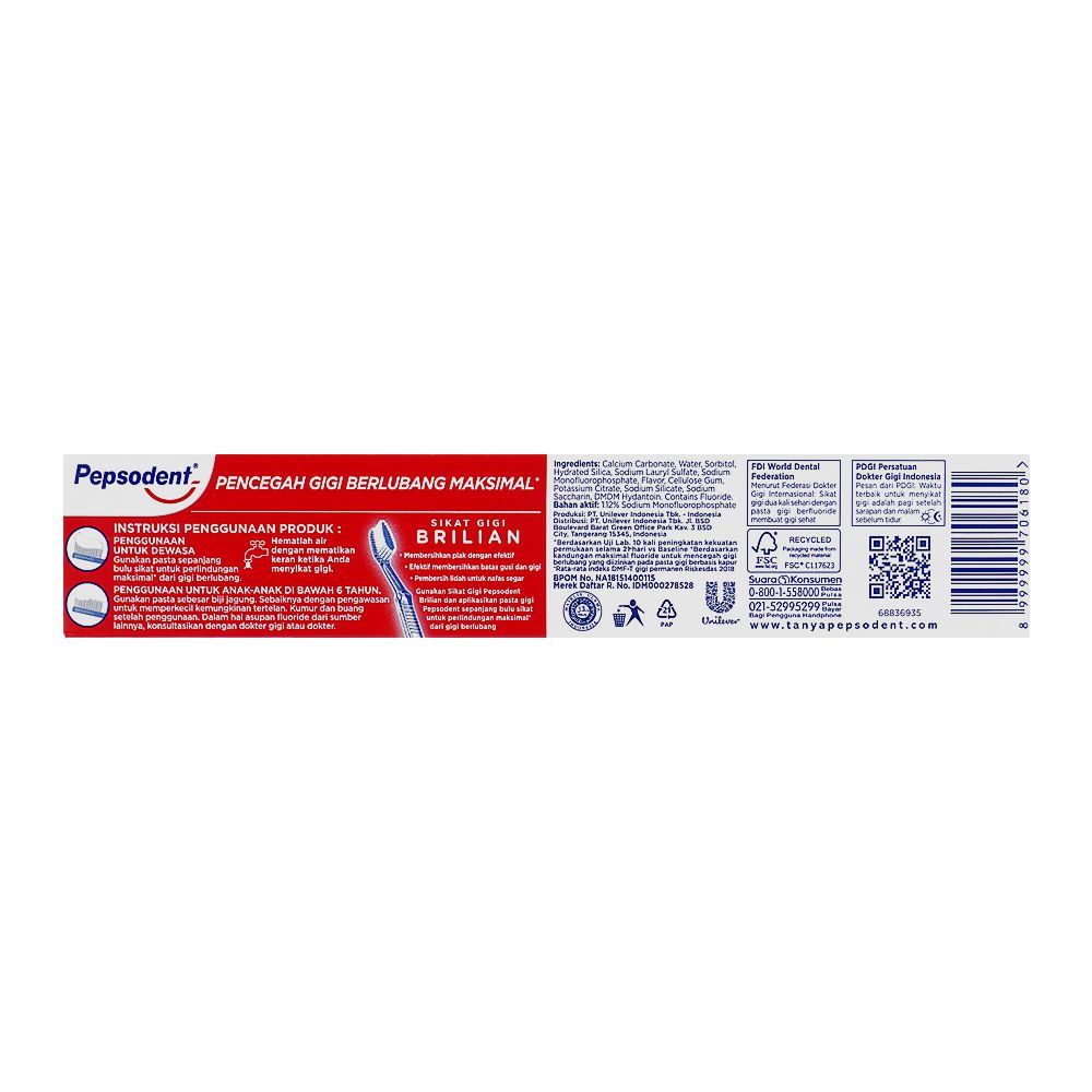 Order Pepsodent Cavity Preventor Toothpaste, 190g Online at Special ...