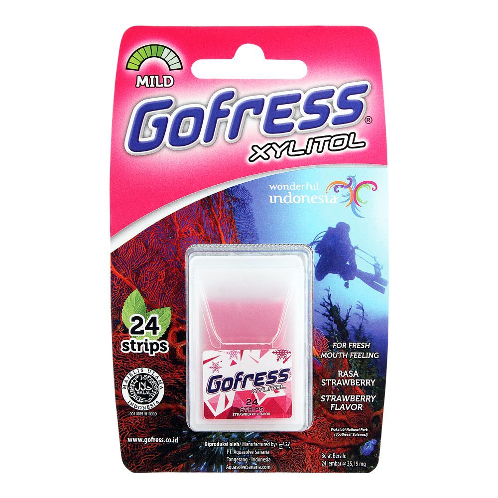 Order Gofress Oral Care Strip, Strawberry, Mild, 24-Pack Online at ...