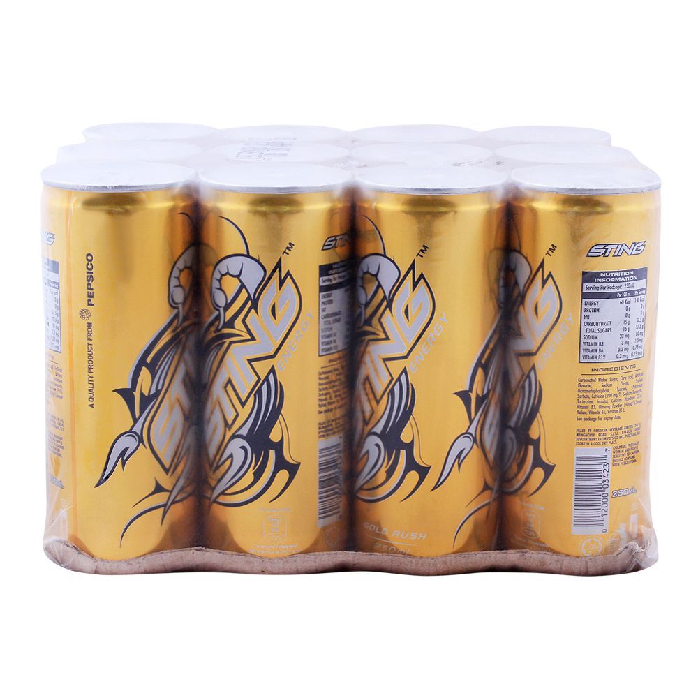 Purchase Sting Gold Rush Energy Drink 250ml, 12 Pieces Online at ...
