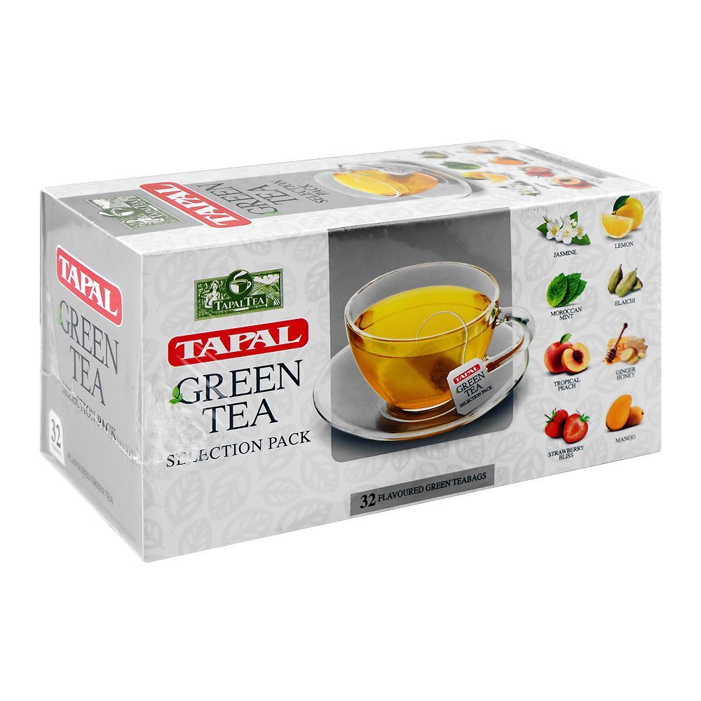 Tapal Green Tea Selection Pack, 32 Flavoured Green Tea Bags