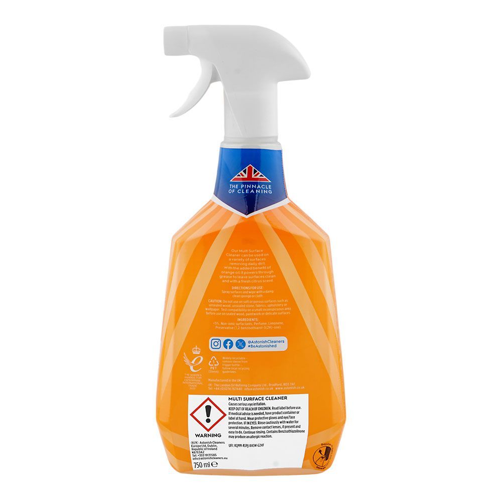 Astonish Multi-Surface Cleaner Orange Grove Trigger Spray, 750ml