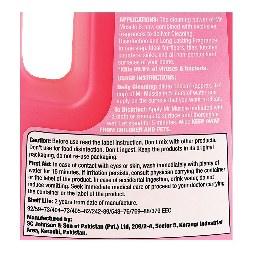 Mr. Muscle Multi-Purpose Cleaner Floral Scent, 3-In-1, 1 Liter