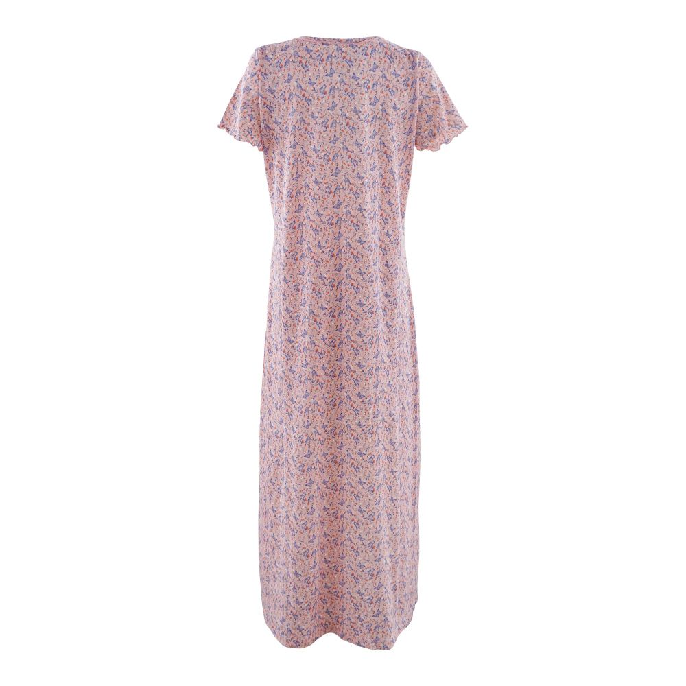 Buy IFG 1-Piece Butterfly Nightdress, Full Length Cotton Nighty, Peach ...
