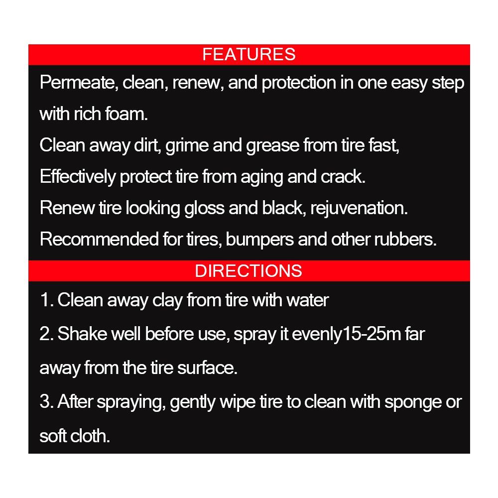 Buy 7CF Foaming Tire Rejuvenator, 650ml Online at Special Price in Pakistan - Naheed.pk