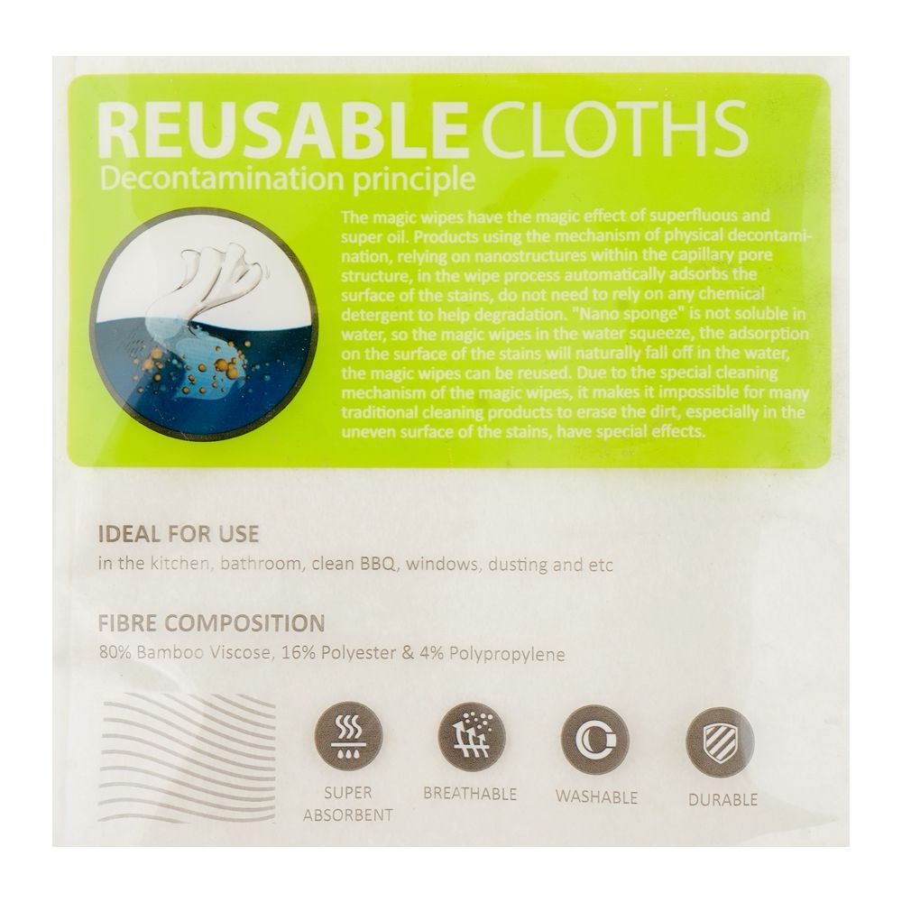 Home Life Reusable Magic Cloths, 25 x 30cm
