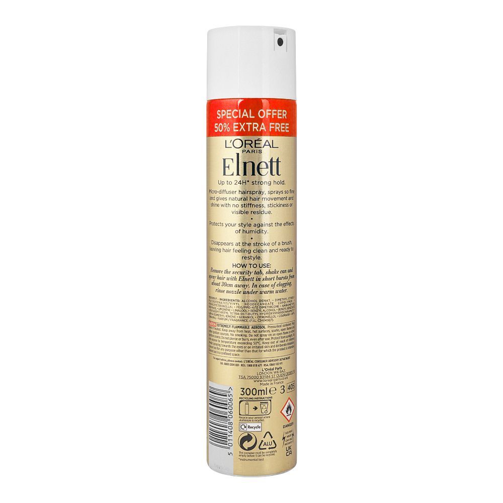 Order L'Oréal Elnett Satin Normal Hold Hair Spray, 300ml Online at ...