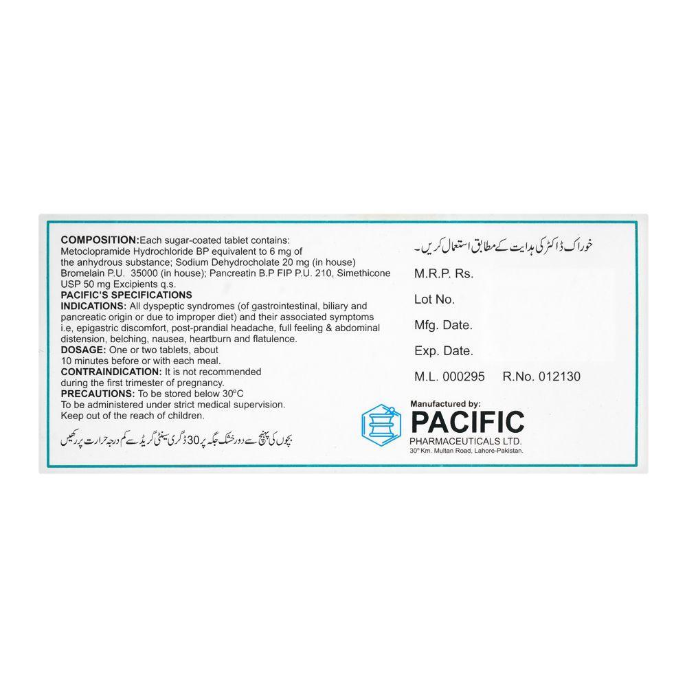 Order Pacific Pharmaceuticals Plasenzym Tablet, 30-Pack Online at ...