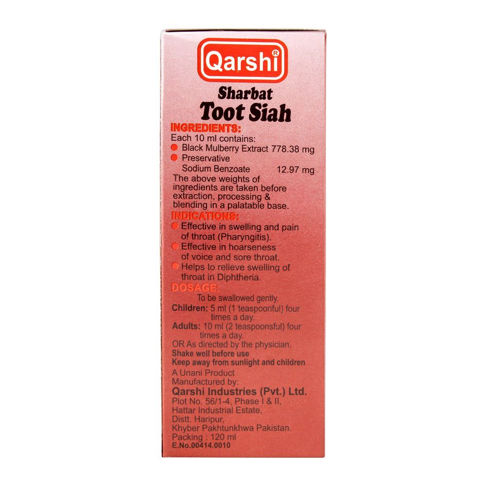 Order Qarshi Sharbat Toot Siah, 120ml Online at Special Price in ...