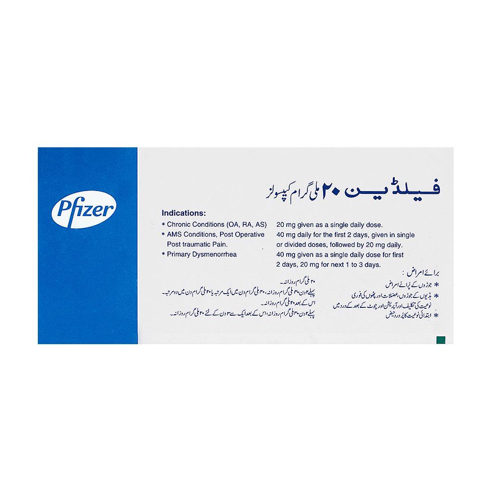 Order Pfizer Feldene Capsule, 20mg, 1-Strip Online at Special Price in ...