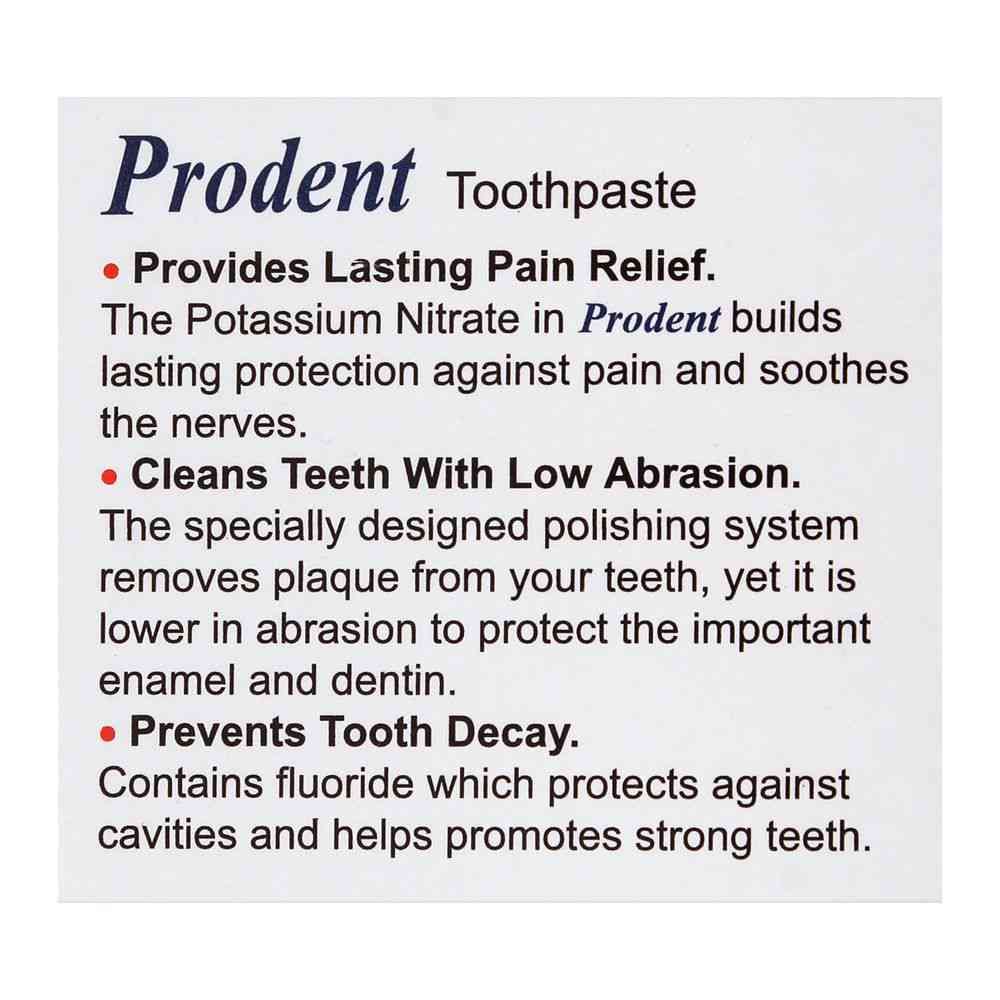 Buy Prodent Dental Protection Toothpaste, Potassium Nitrate, 100g ...