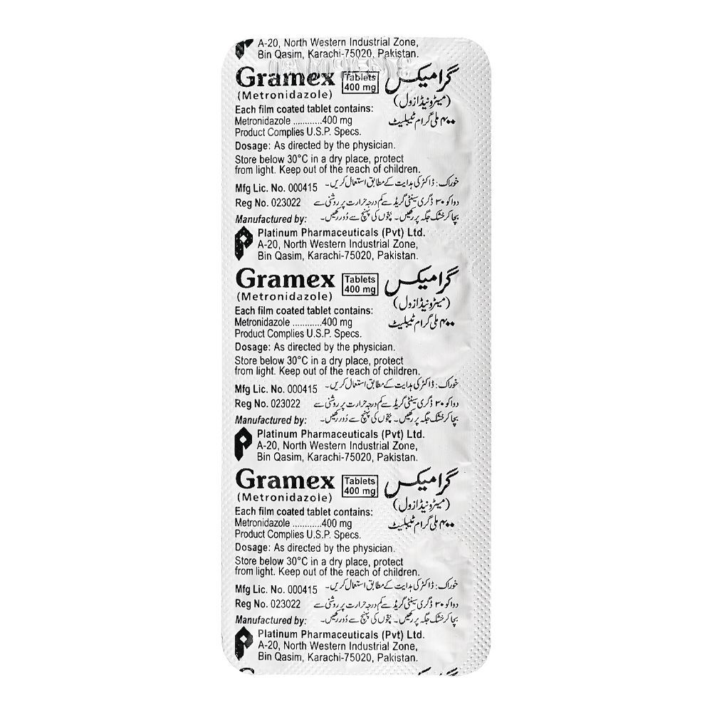 Platinum Pharmaceuticals Gramex Tablet, 400mg, 1-Strip