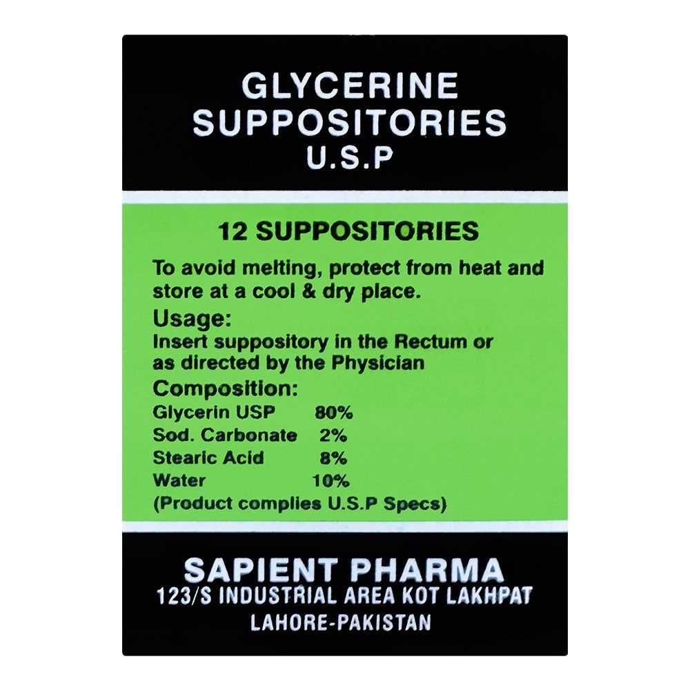 Buy Sapient Pharma Glycerine Suppository, For Infants Online at Special ...
