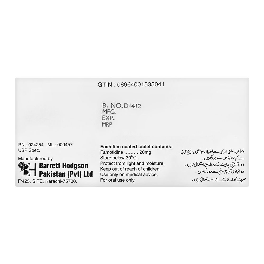 Buy Barrett Hodgson Acicon Tablet, 20mg, 10-Pack Online at Best Price ...