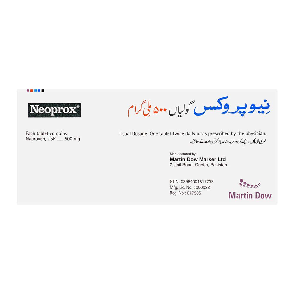 Order Martin Dow Neoprox Tablet, 500mg, 1-Strip Online at Special Price ...
