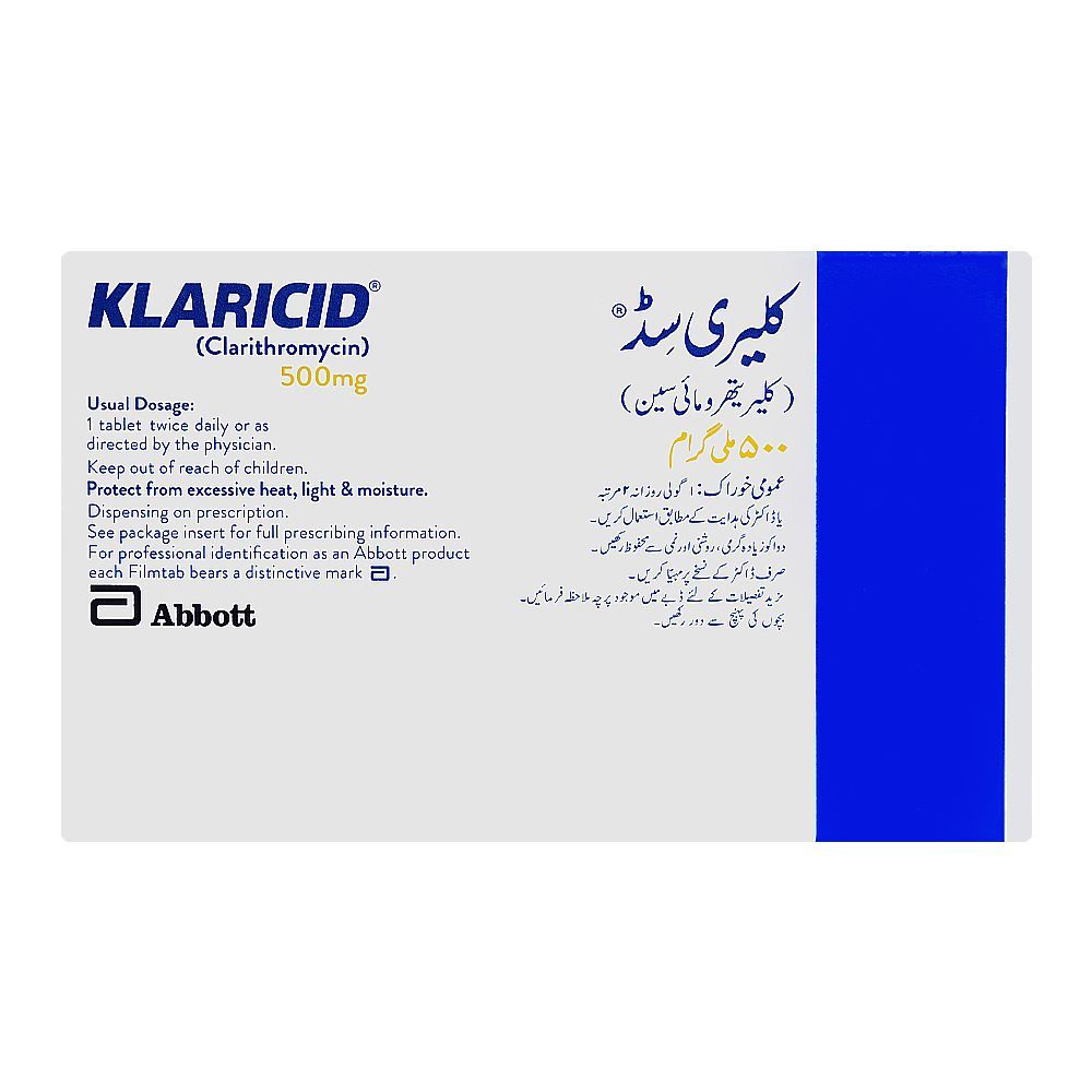 Purchase Abbott Klaricid Tablet, 500mg, 10 Tablets Online at Best Price ...