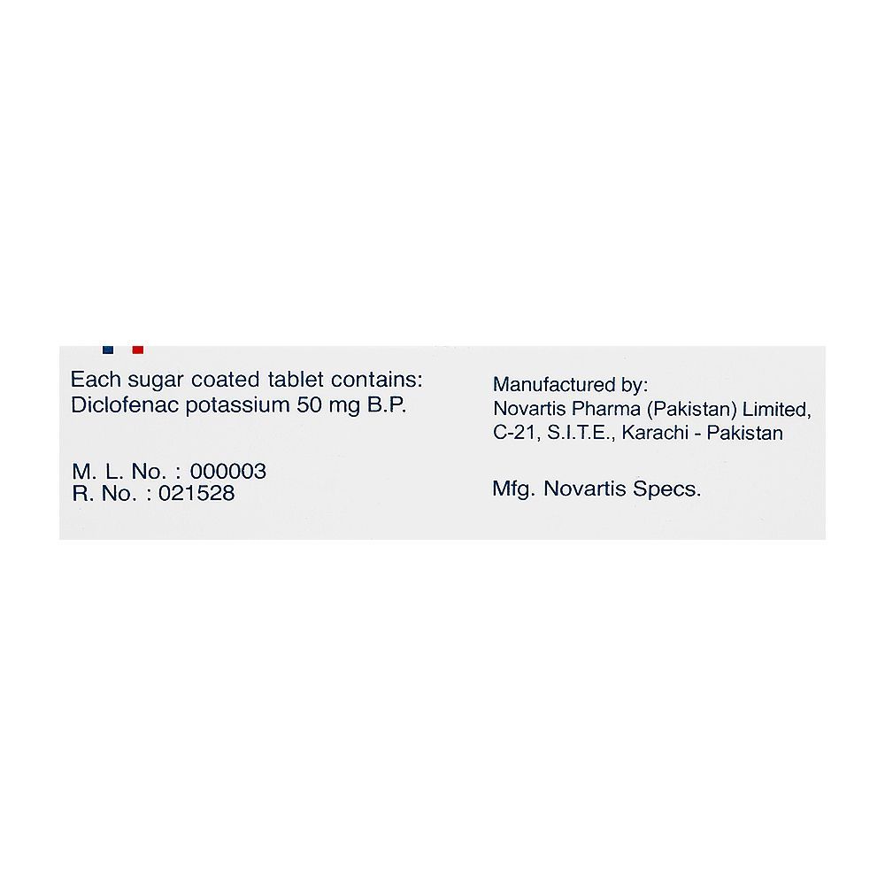 Buy Novartis Pharmaceuticals Caflam Tablet, 50mg, 1-Strip Online at ...