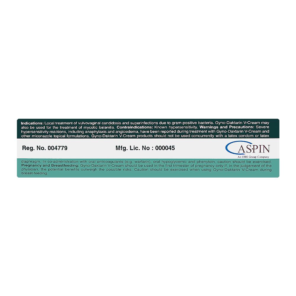 Aspin Pharma Gyno-Daktarin 20mg V-Cream, 20g