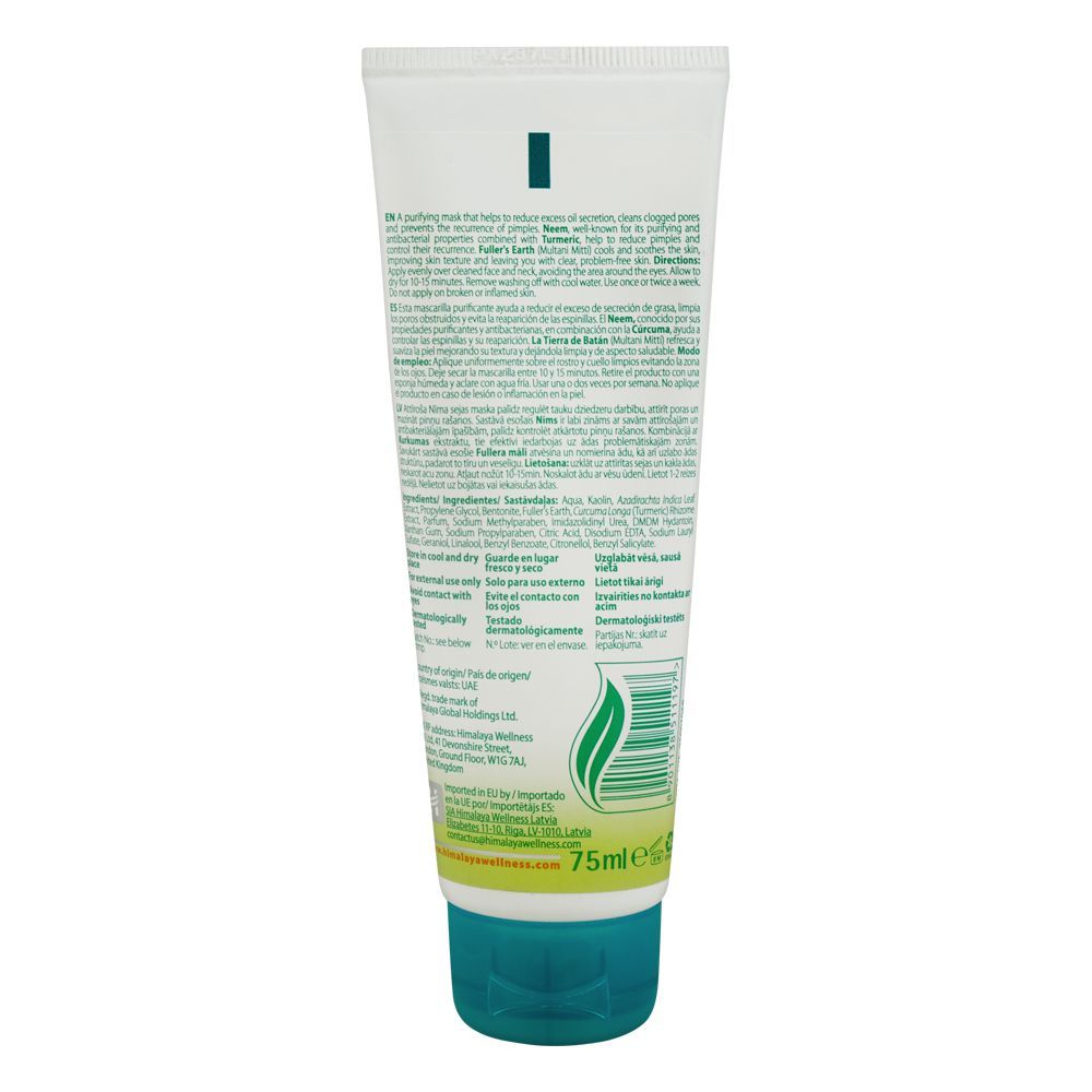 Buy Himalaya Neem & Turmeric Purifying Face Mask, For Normal to Oily ...
