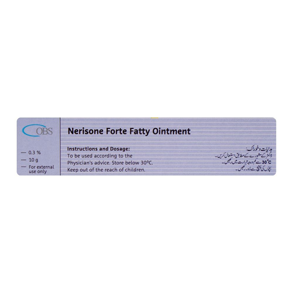 OBS Pharmaceuticals Nerisone Forte Fatty Oint, 10g