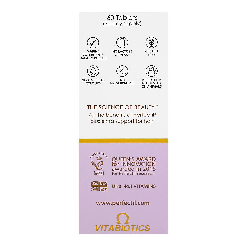 Perfectil Original Skin, Hair & Nails Vitamin Supplement, Box (60 Tablets)