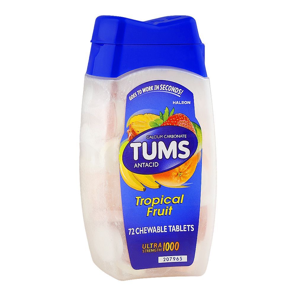 Tums Ultra Strength 1000mg Tablet, Gluten Free, 72-Pack