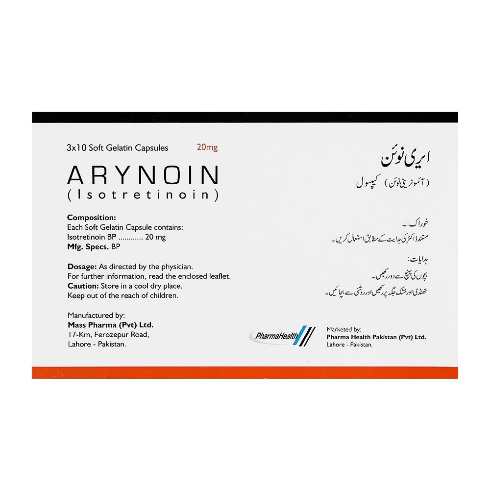 Order Mass Pharma Arynoin Capsule, 20mg, 30-Pack Online at Special ...