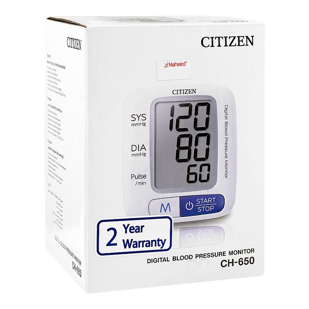 Citizen Digital Blood Pressure Monitor, Ch-650