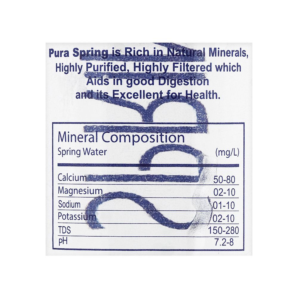 Purchase Pura Spring Natural Spring Water Bottle, 1 Litre Online at ...
