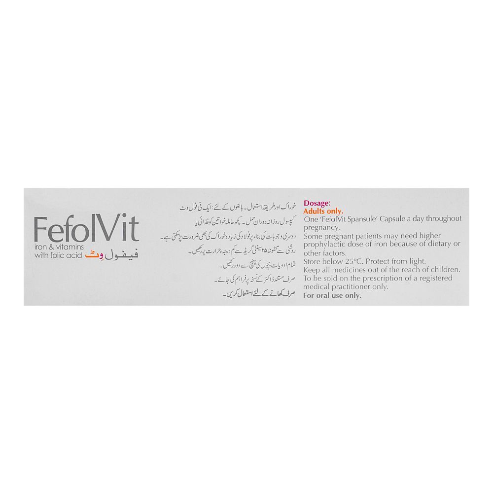 Order GSK Fefol Vit Spansule Capsule, 1-Strip Online at Best Price in ...