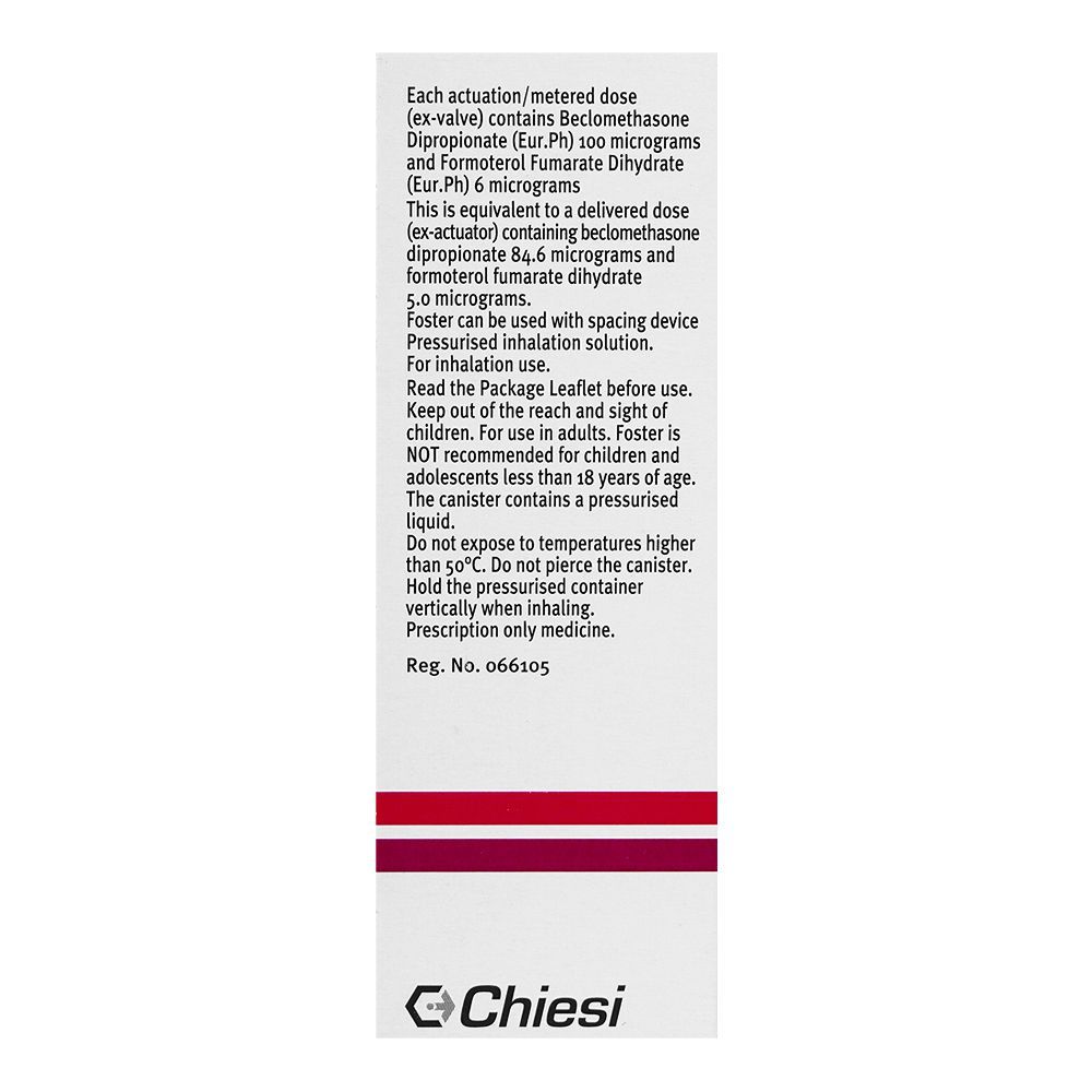 Buy Chiesi Pharmaceuticals Foster Inhaler, 100/6mg Online at Special ...