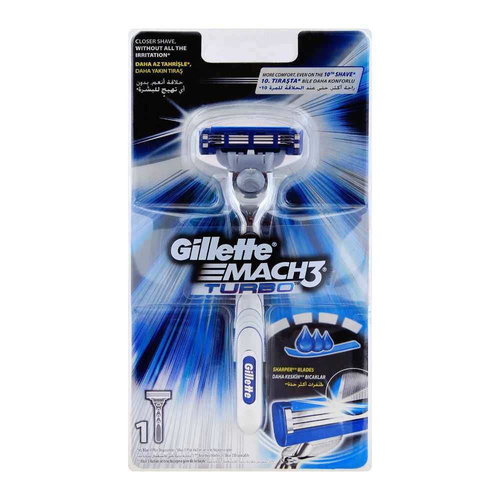 Buy Gillette Mach3 Turbo Razor 1-Pack Online at Special Price in ...