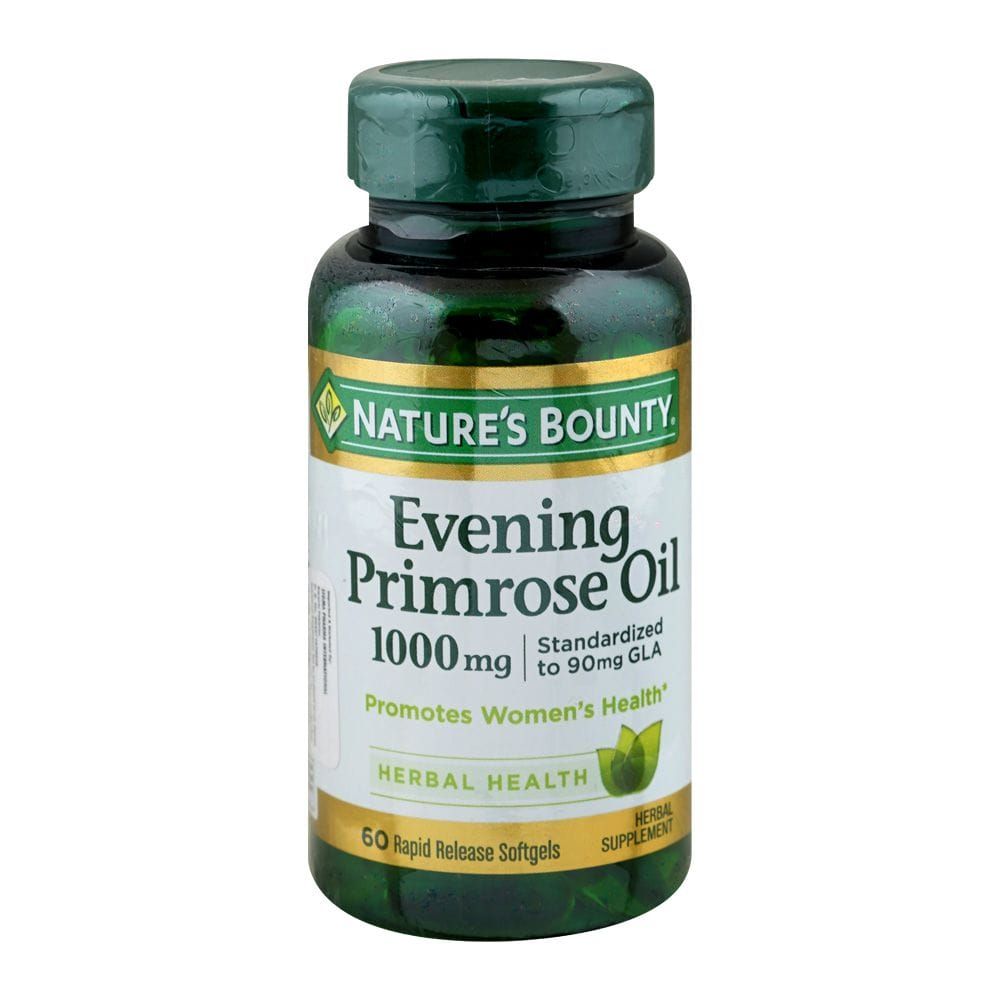 Nature's Bounty Evening Primrose Oil 90mg, Hormonal & Skin Health ...