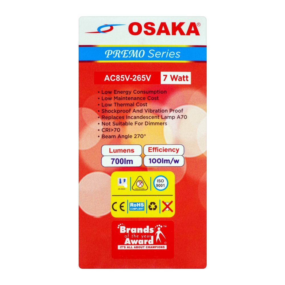 Purchase Osaka LED Bulb, 7W, E27, Day Light Online at Special Price in ...