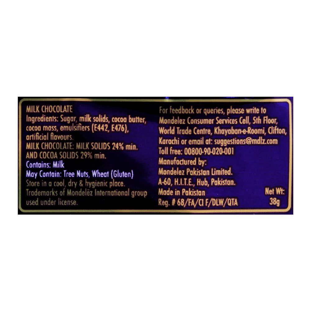 Buy Cadbury Dairy Milk Chocolate, 38g, (Local) Online at Special Price ...