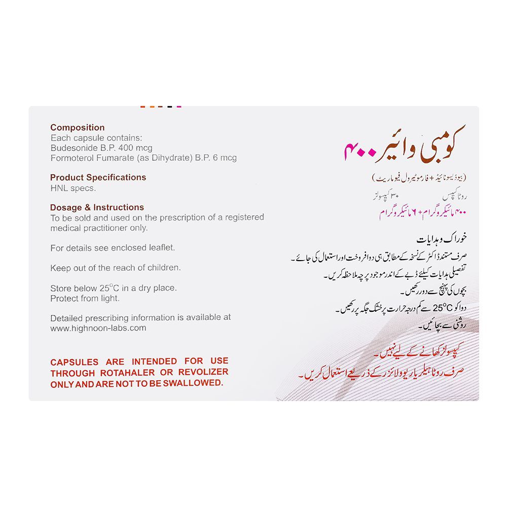 Order Highnoon Laboratories Combivair Capsule, 400mcg+6mcg, 30-Pack ...