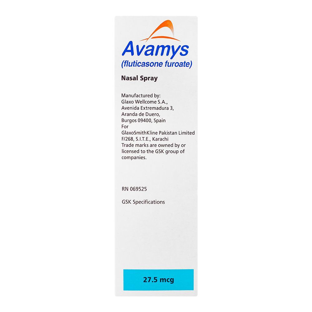 Order GSK Avamys Nasal Spray, 27.5mcg, 120 Sprays Online at Special ...