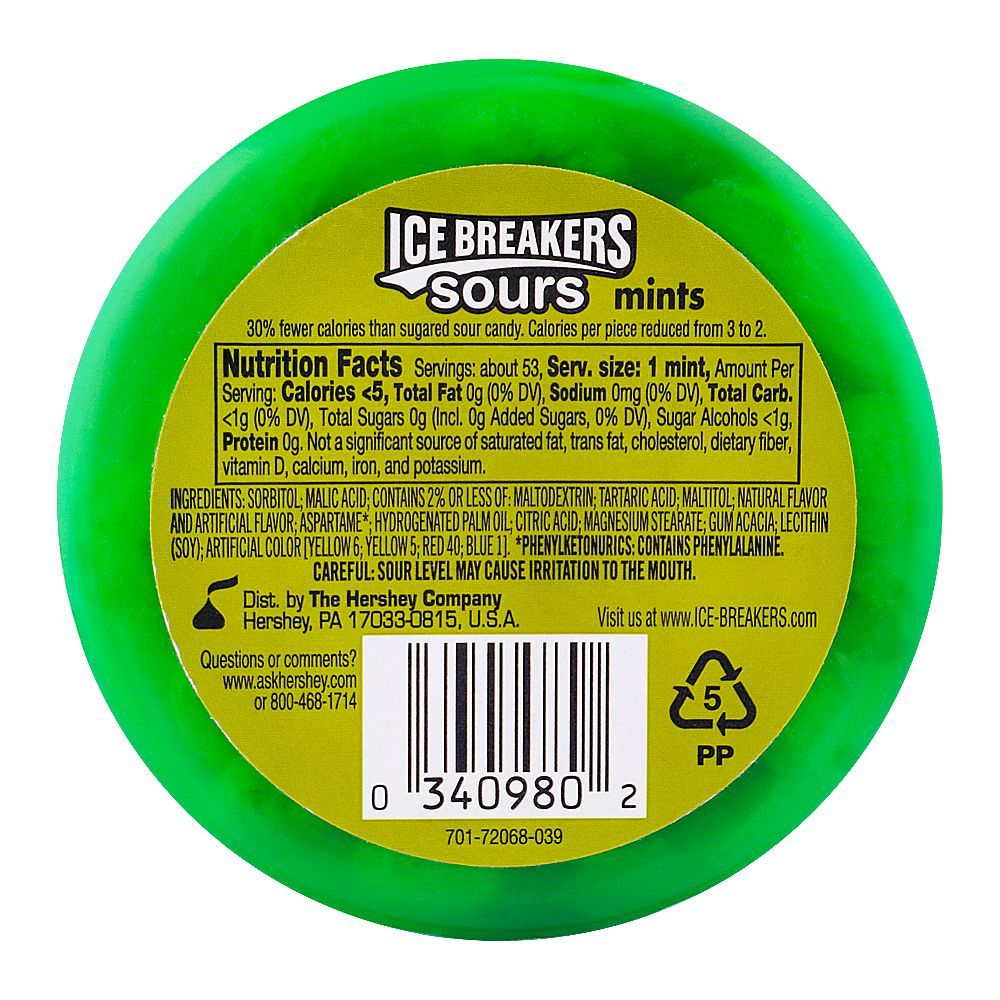 Buy Ice Breakers Sours Watermelon/Green Apple/Tangerine, 42g Online at ...