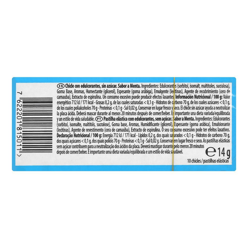 Buy Trident Sugar Free Gum, Fresh Peppermint Flavor, 14g Online at ...