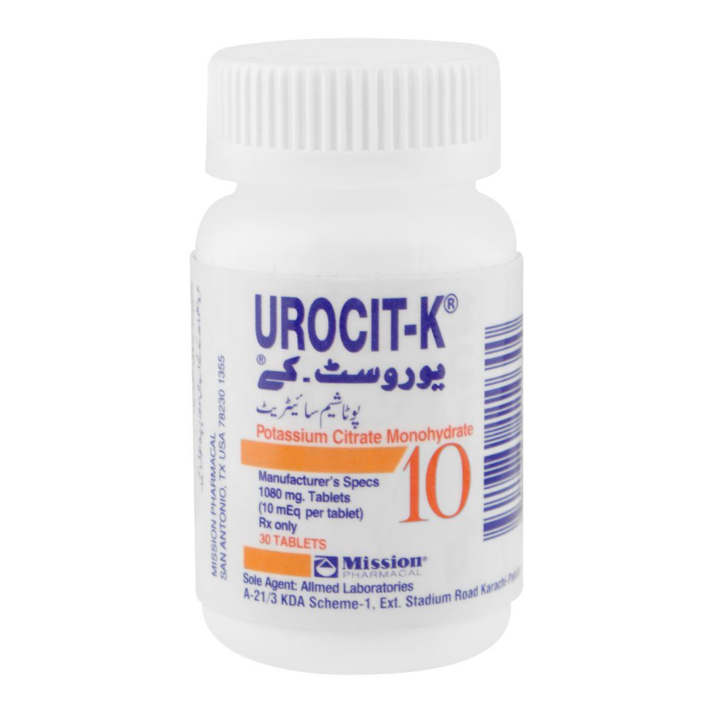 Urocit-K 1080mg Tablets, Bottle (30 Tablets)