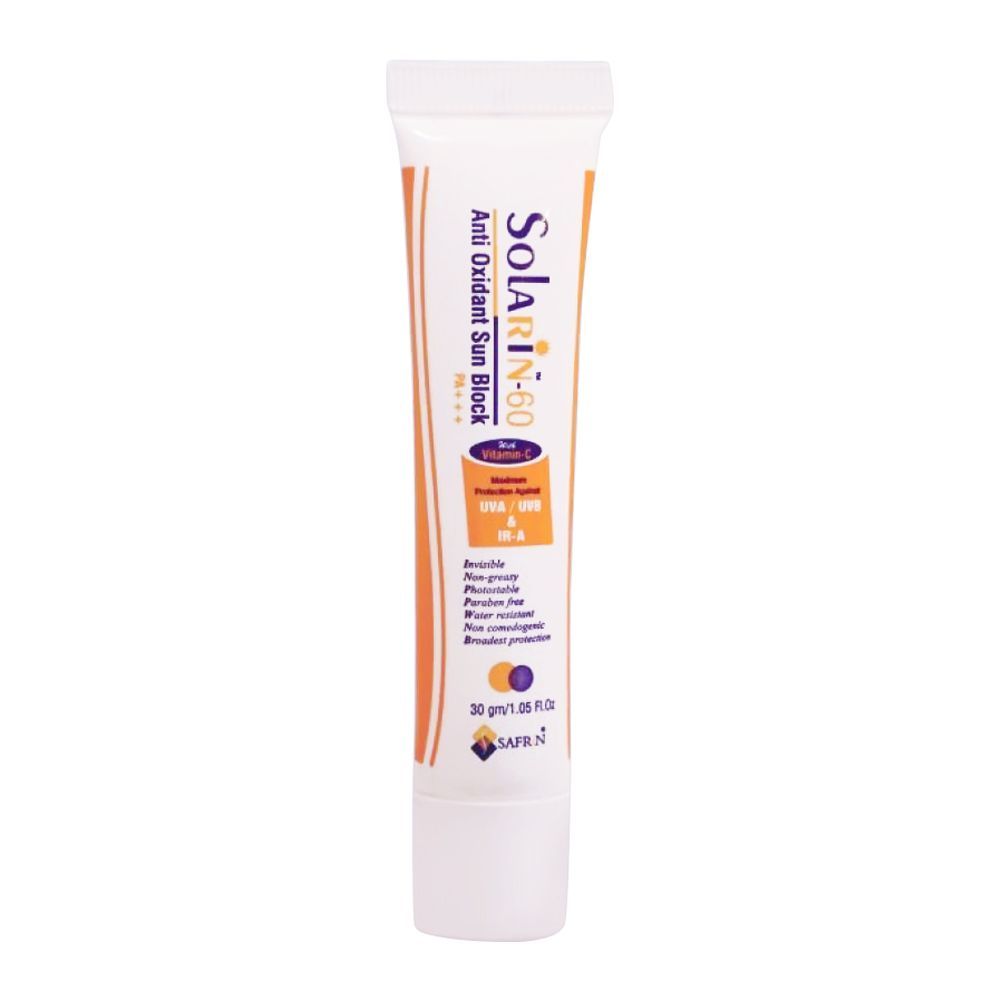 Buy Solarin-60 Anti Oxidant Sun Block, PA+++, UAV/UVB, Paraben Free ...