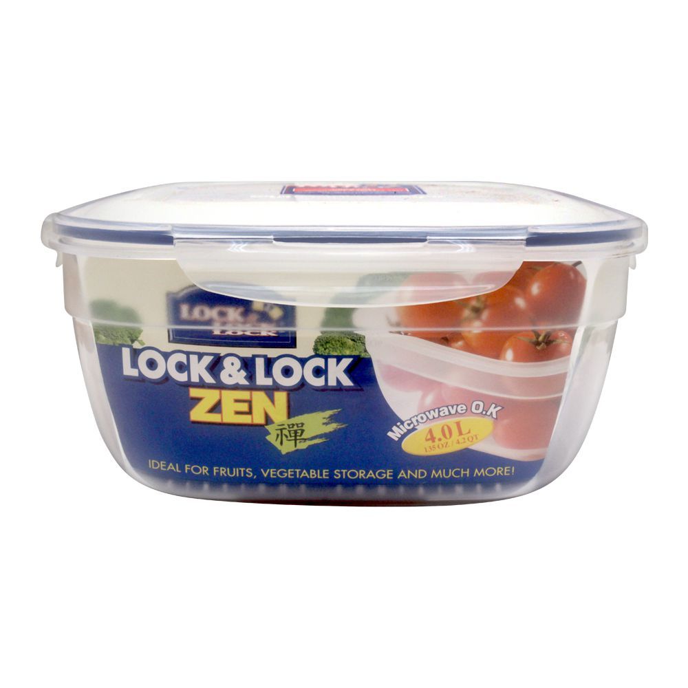Order Lock & Lock Air Tight Square Zen Style Container, 4L, LLHSM8470 ...