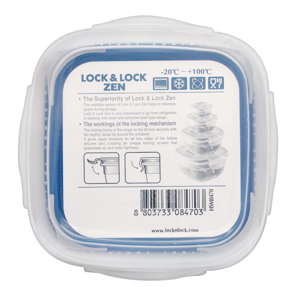 Order Lock & Lock Air Tight Square Zen Style Container, 4L, LLHSM8470 ...